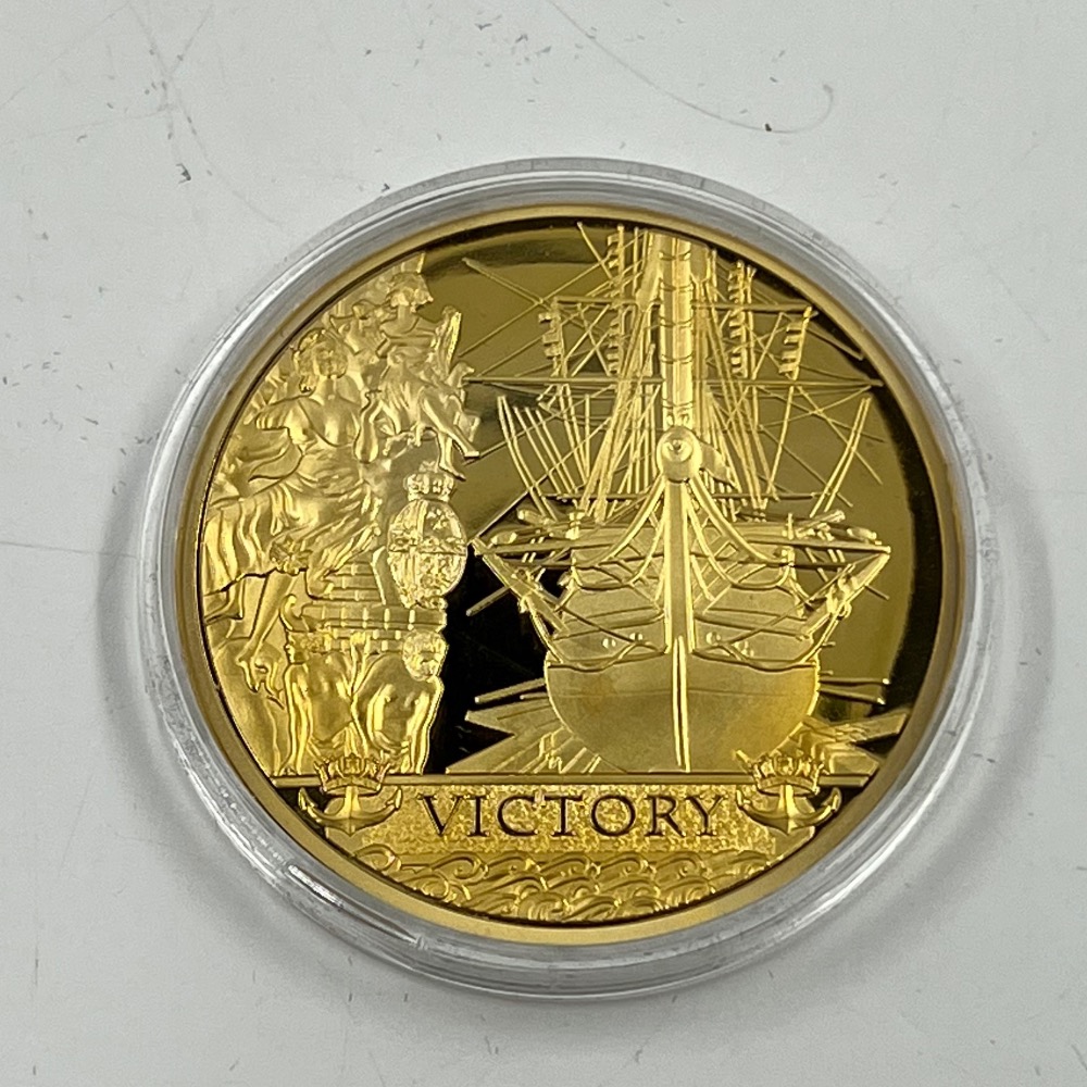 Used WINDSOR MINT 250TH ANNIVERSARY OF HMS VICTORY GOLD-PLATED COIN SET ...